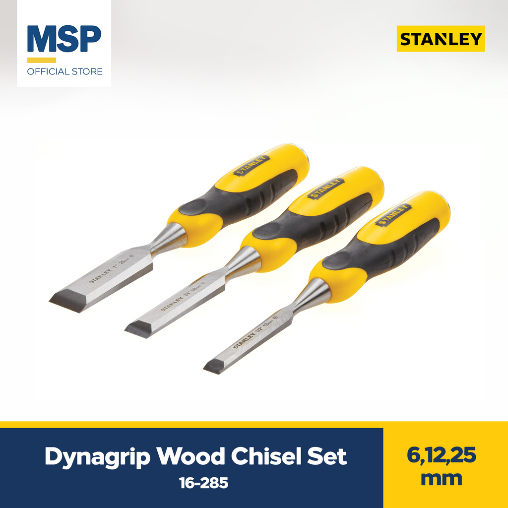 1set STANLEY Dynagrip Wood Chisel Set (3PCS 6,12,25mm) – MSP Philippines